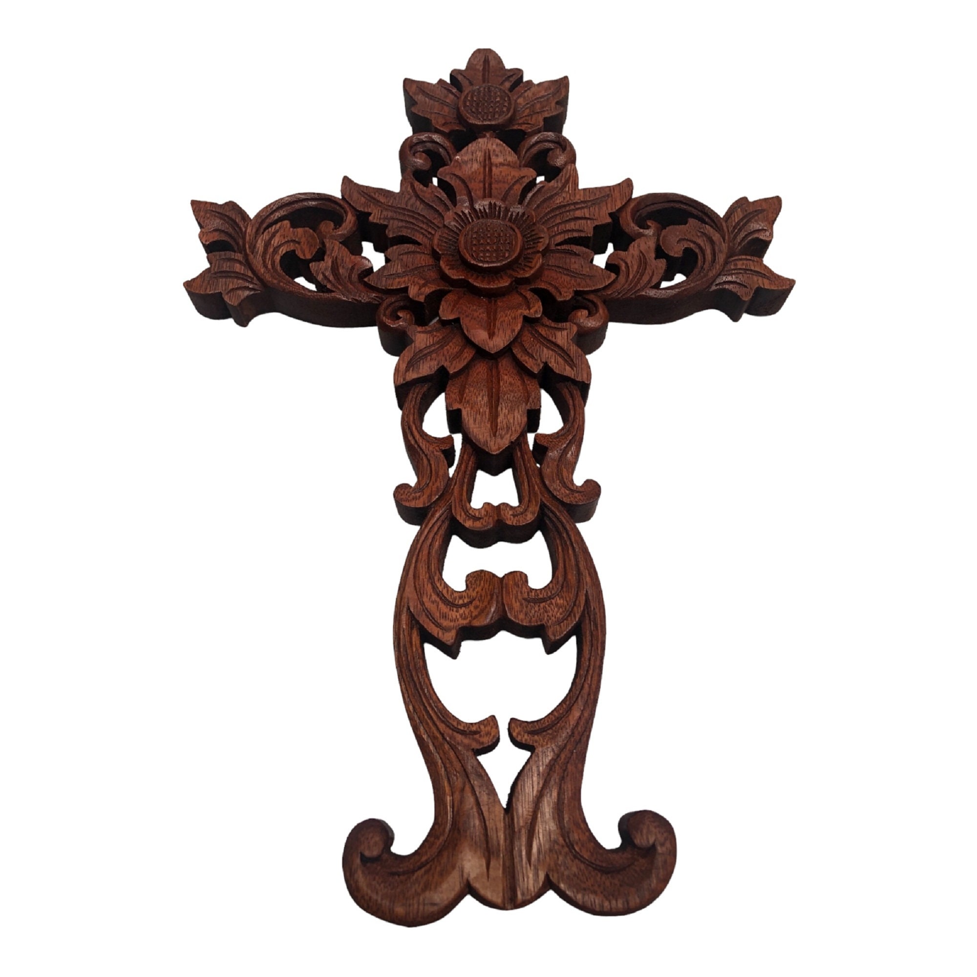 Wood Christian Cross ,hand Carved Cross ,wood Carving,hand Made ,wall ...