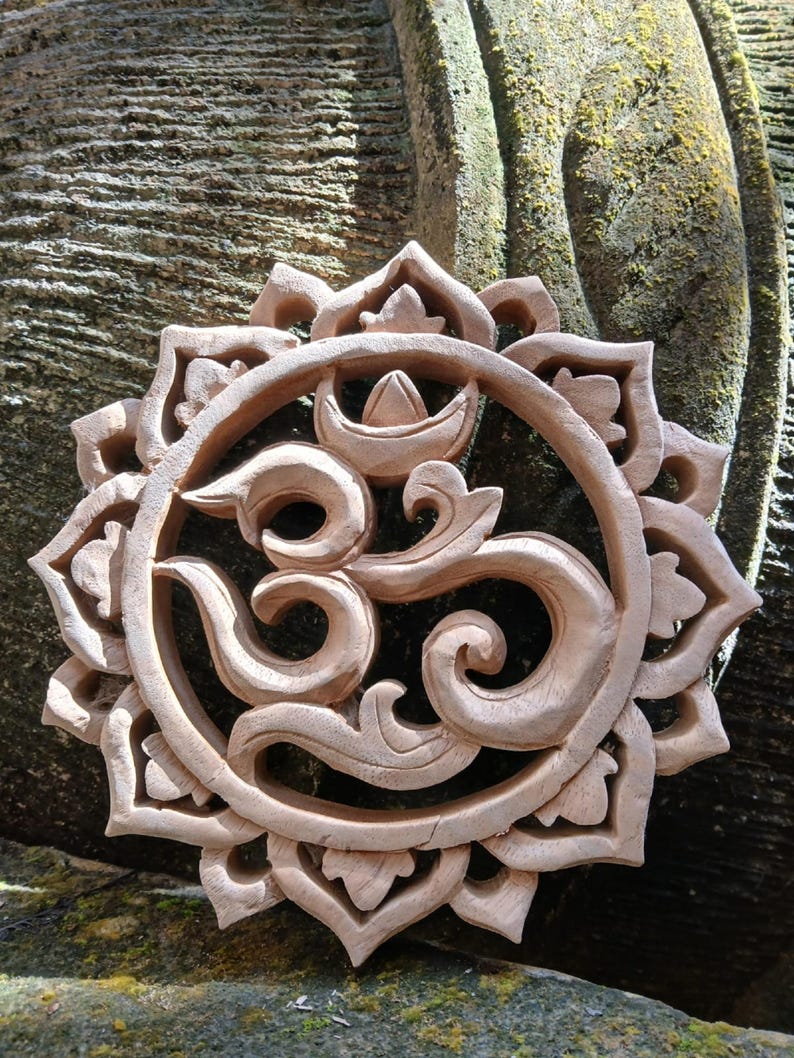 OM Symbol Wall Art,wood Carving,hand Made - Etsy