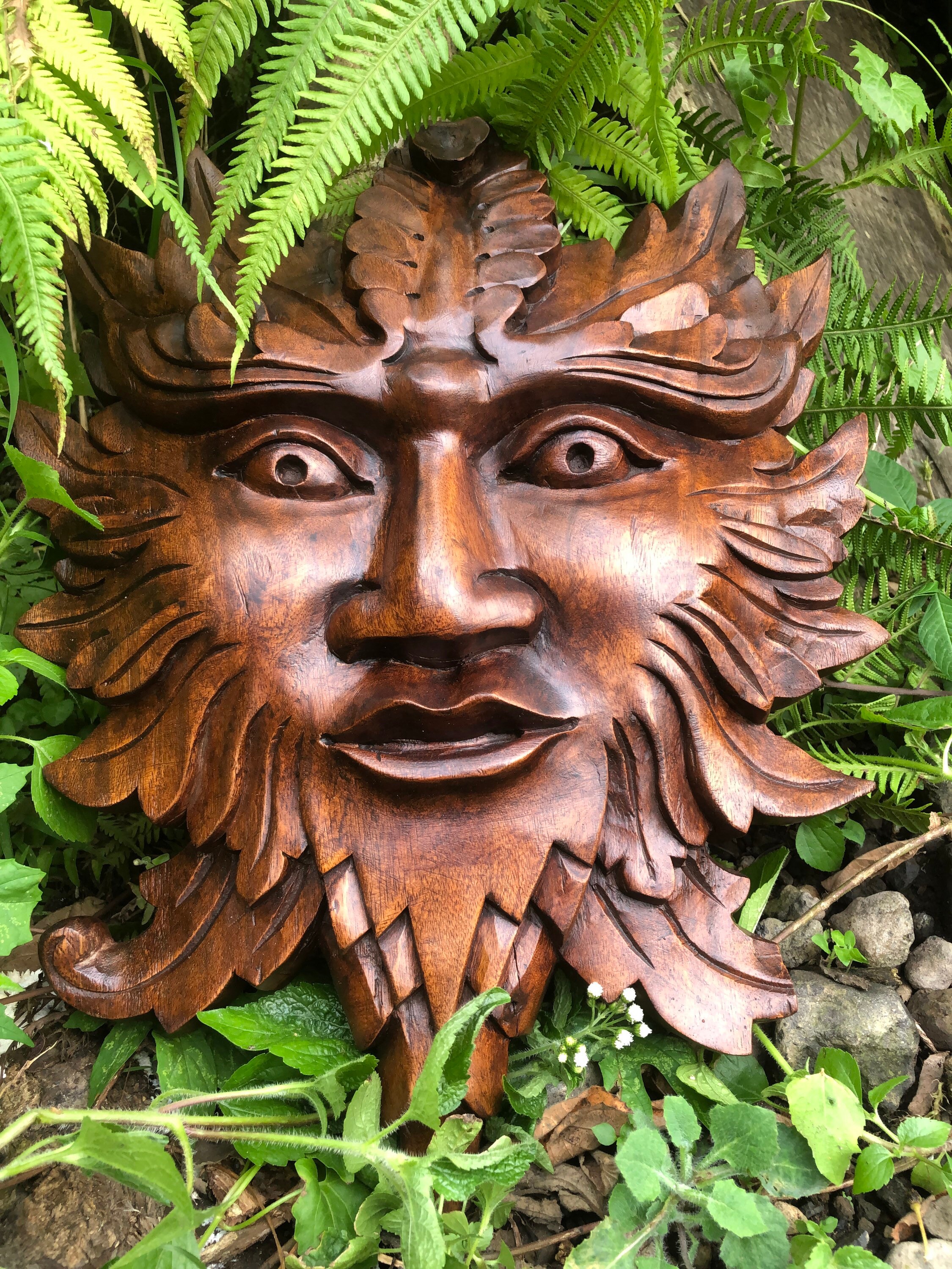 Green Man Mask leafmask Forest Lord Mask - Etsy