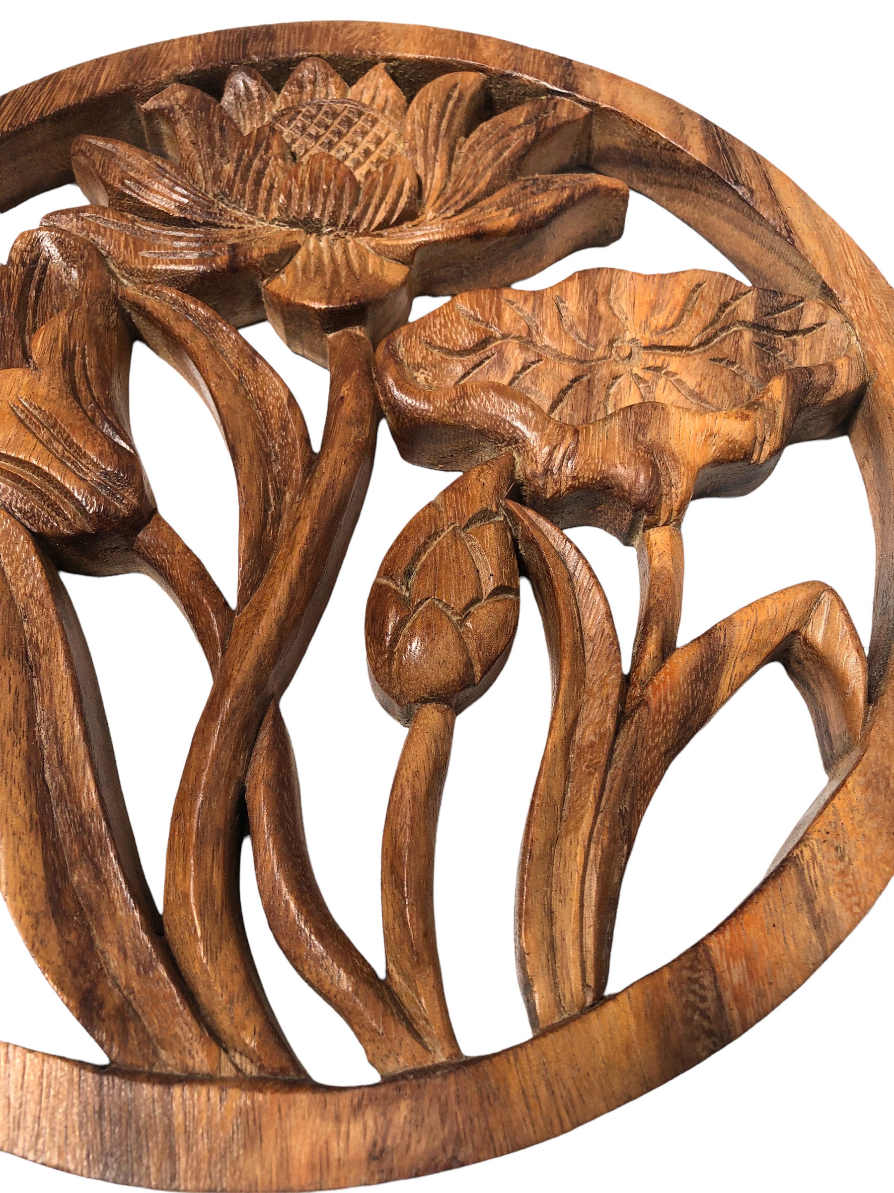 Lotus Flower , Wall Hanging,wall Art ,wood Wall Decoration, Tree Decor ...