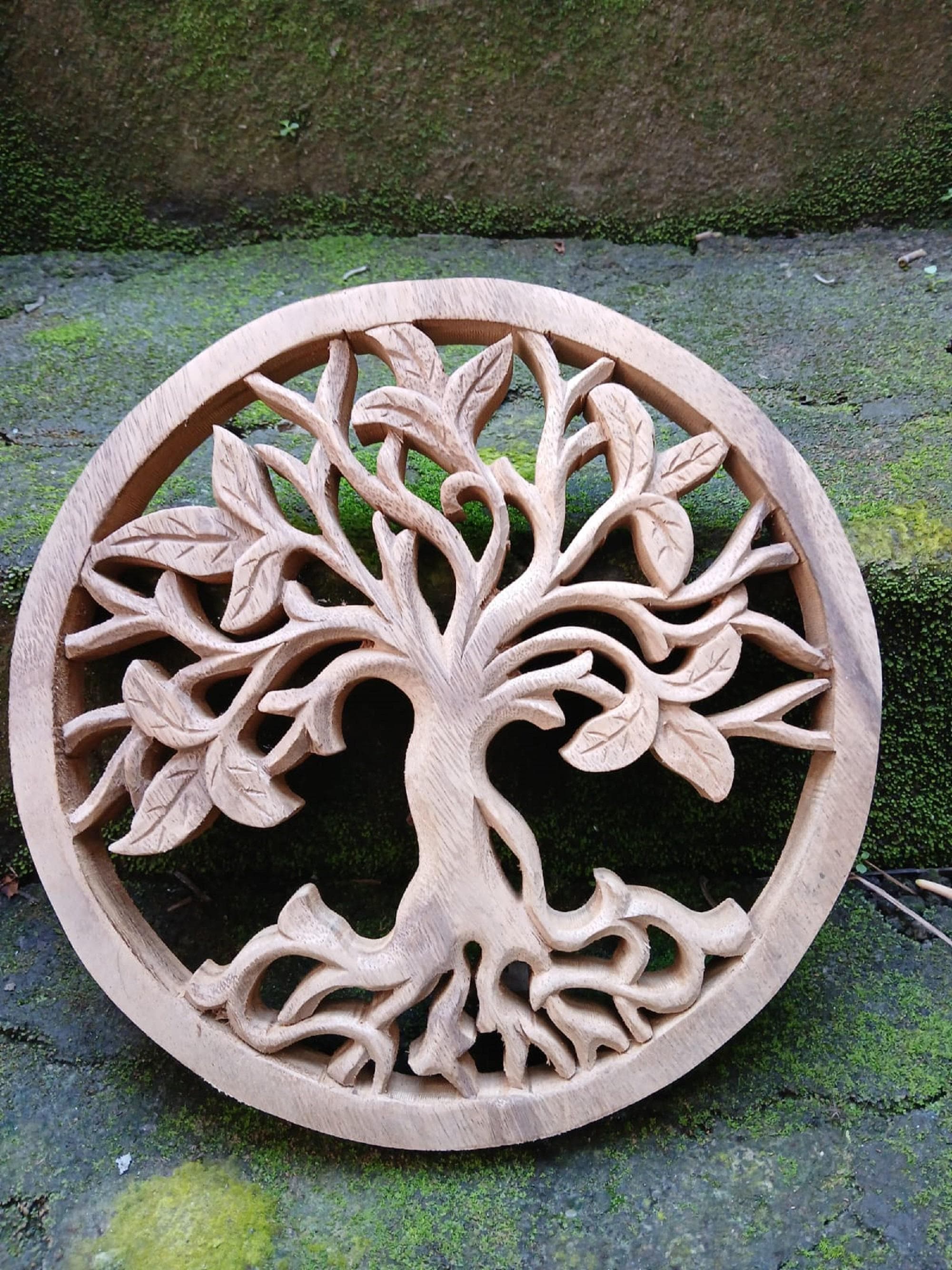 Tree of Life Wall Art,hand Made,wood Carving - Etsy