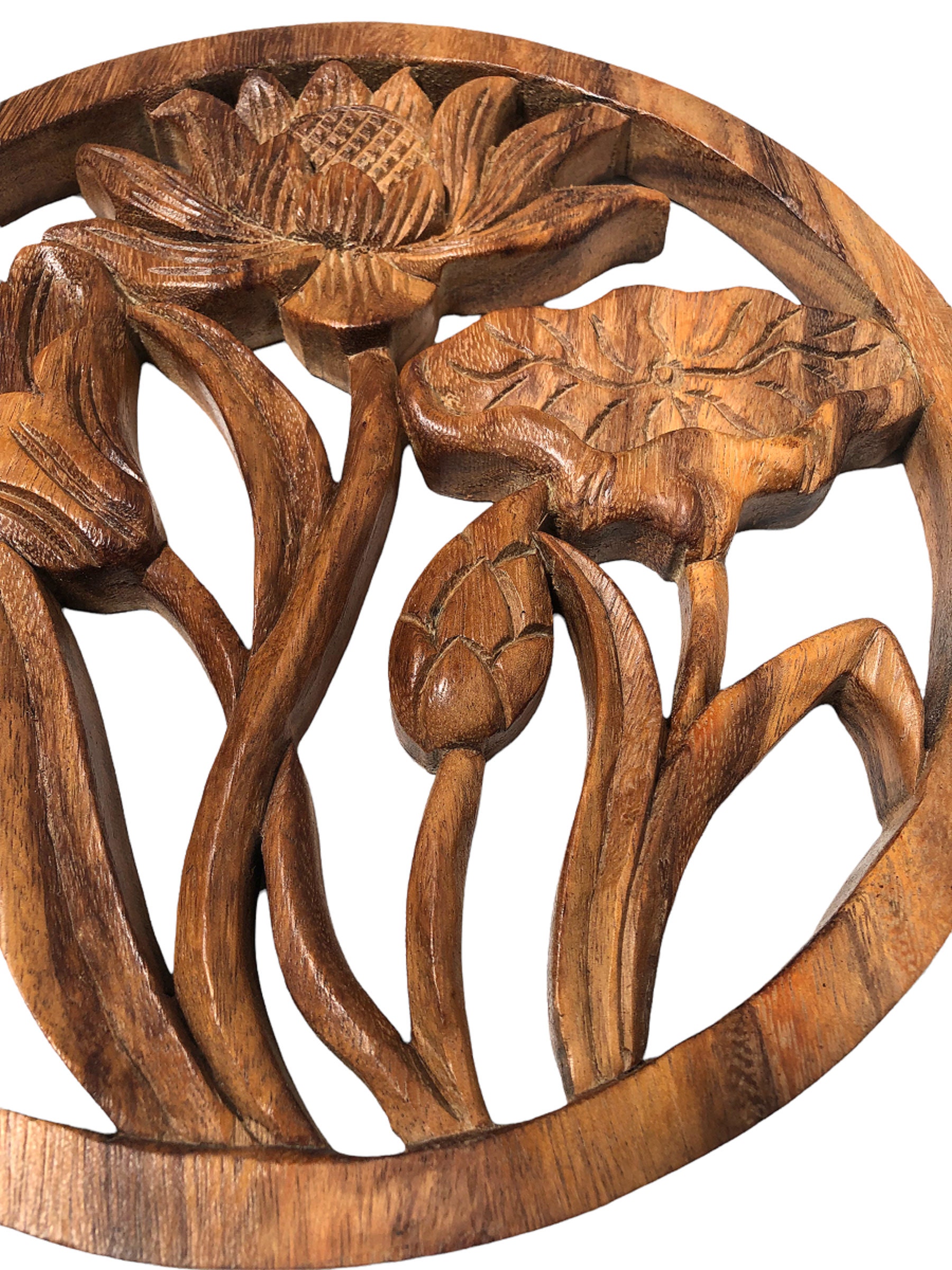 Lotus Flower , Wall Hanging,wall Art ,wood Wall Decoration, Tree Decor ...