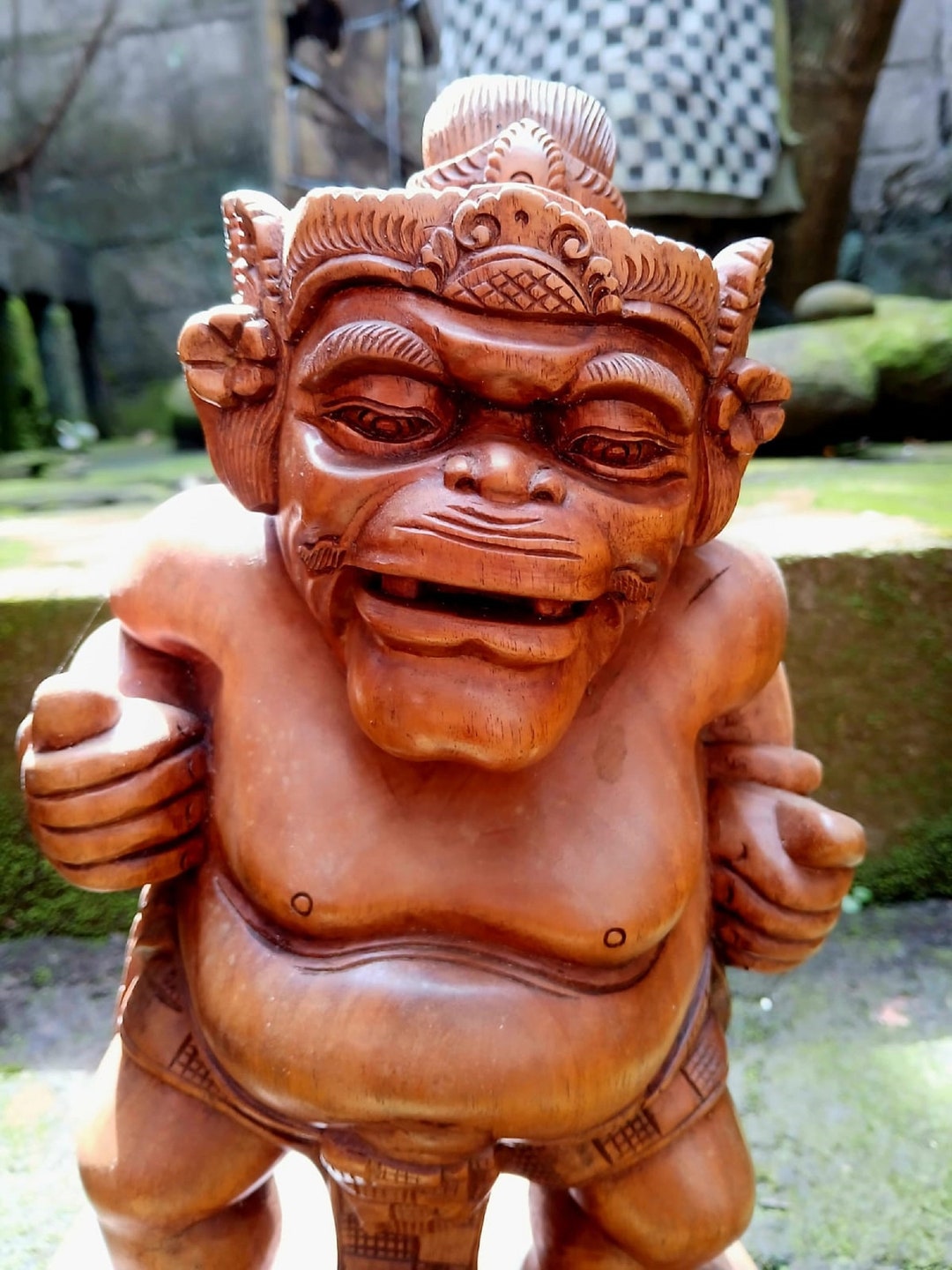 Balinese Statue, Delem Statue,wayang,wood Carving - Etsy