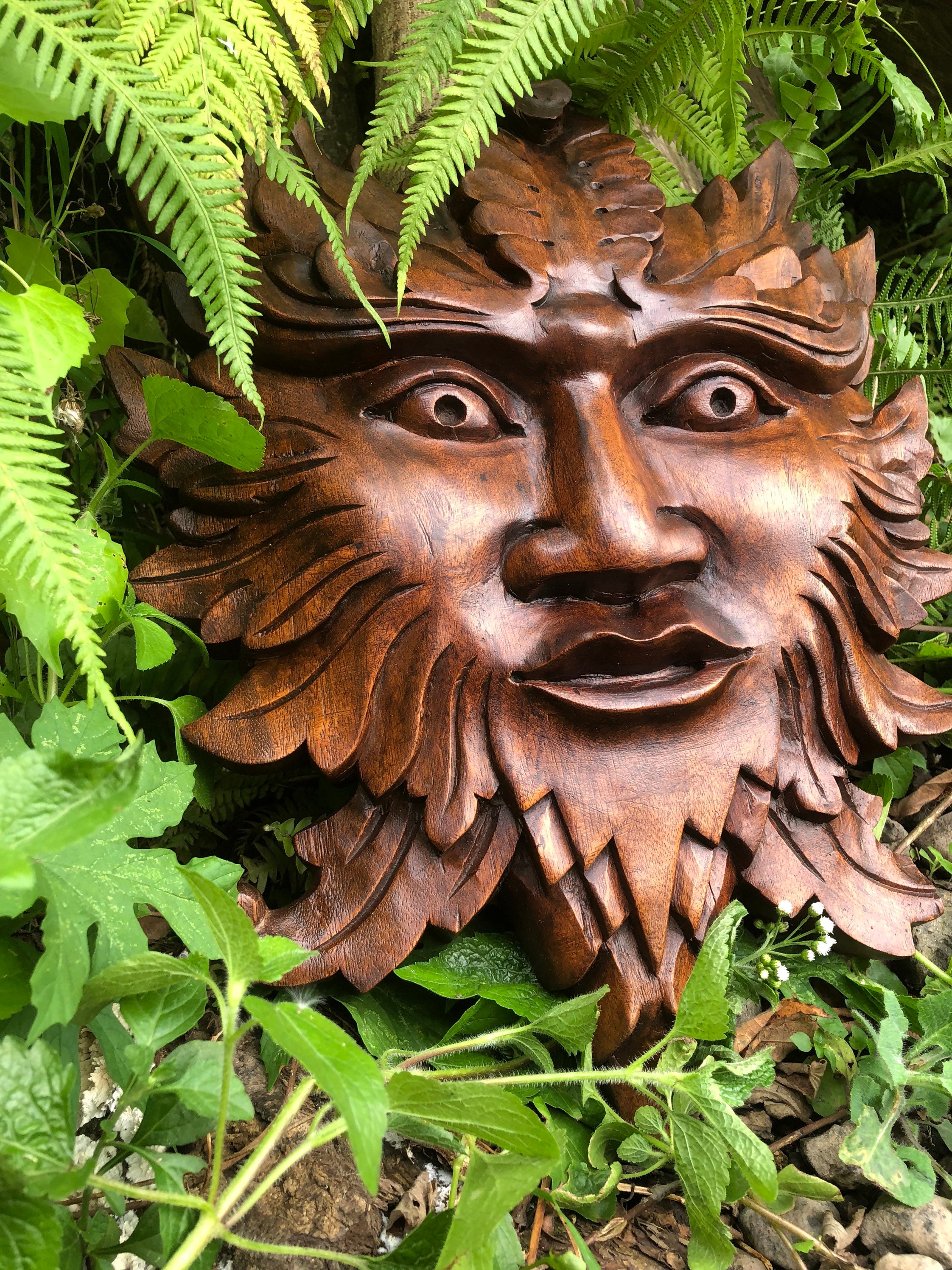 Green Man Mask leafmask Forest Lord Mask - Etsy