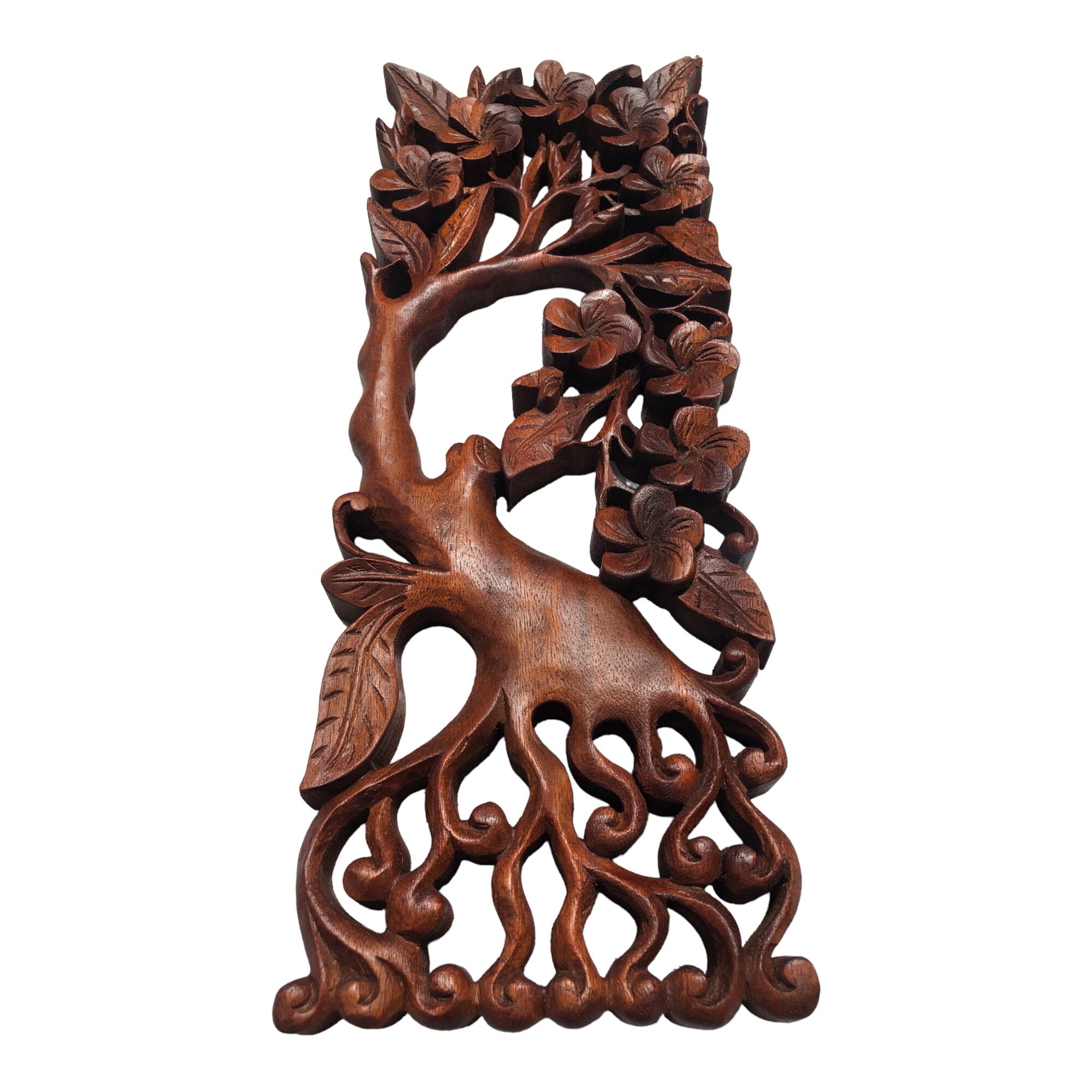 Pranji Panel Balinese Wall Decor – Handmade Rectangular Wood Carving ...