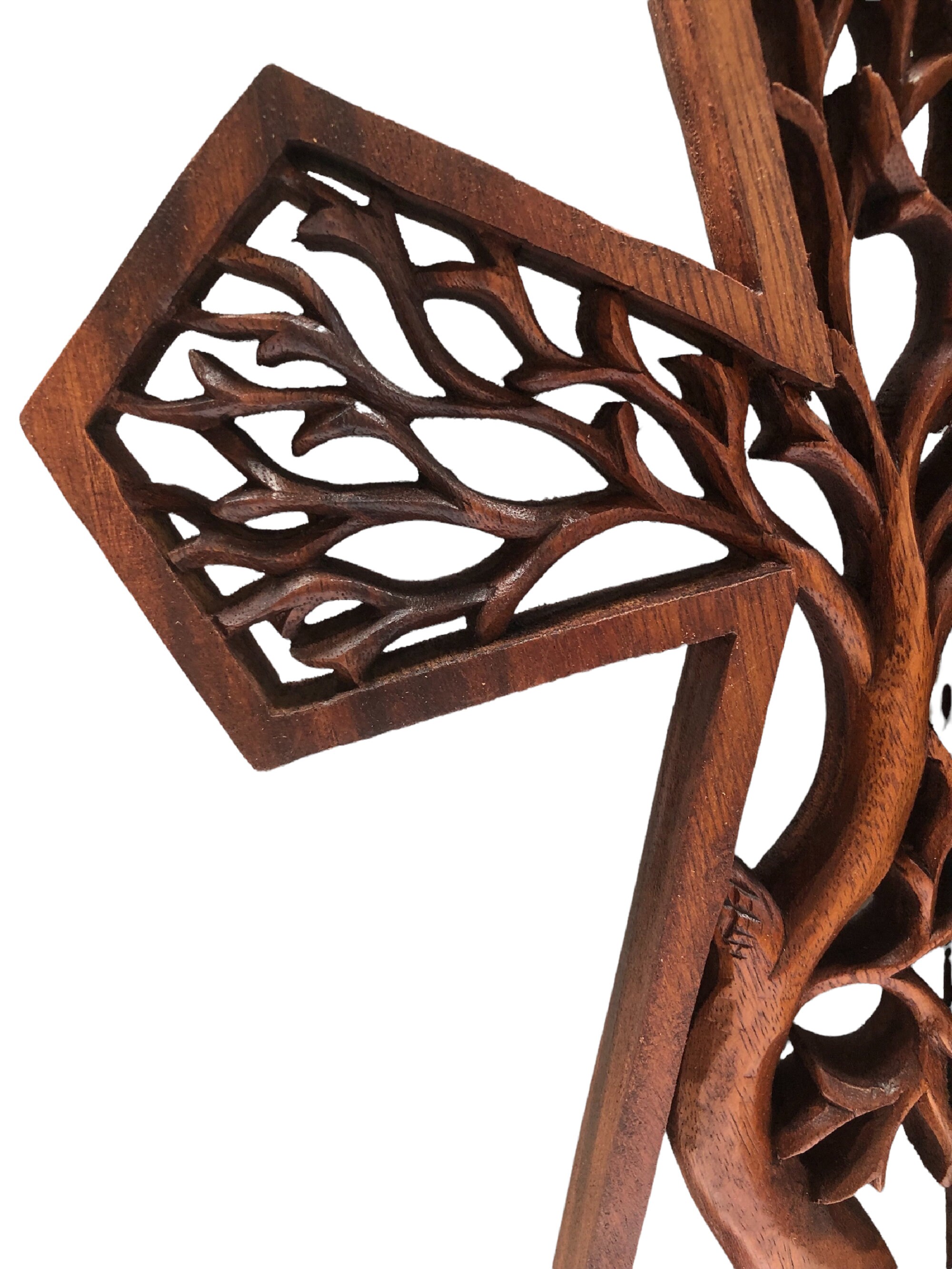 Tree of Life Christian Cross Hand Carved Crosswood - Etsy