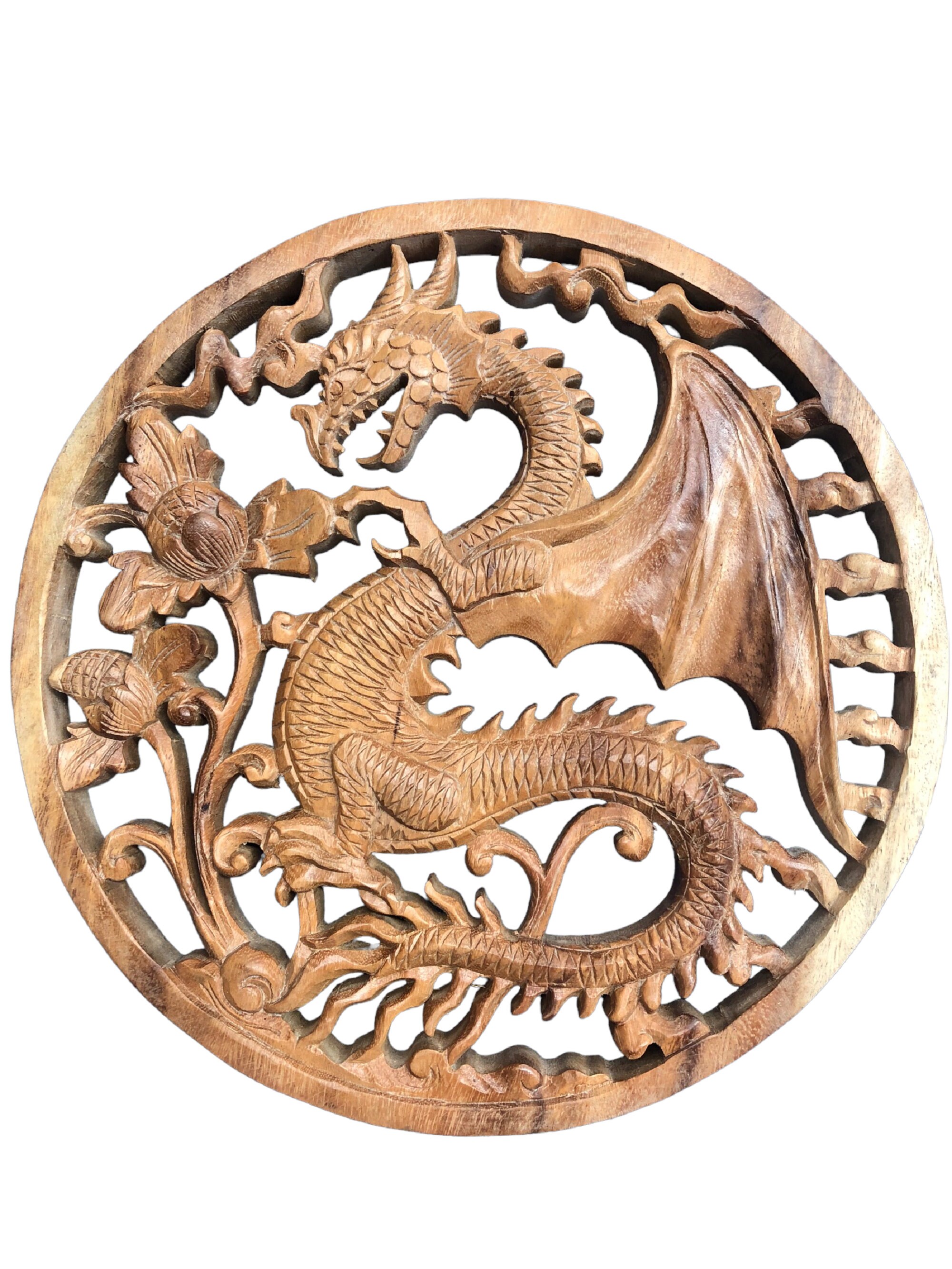 Fantasy Wood Dragone , Wall Decoration, , Gift for Father, Chinese ...