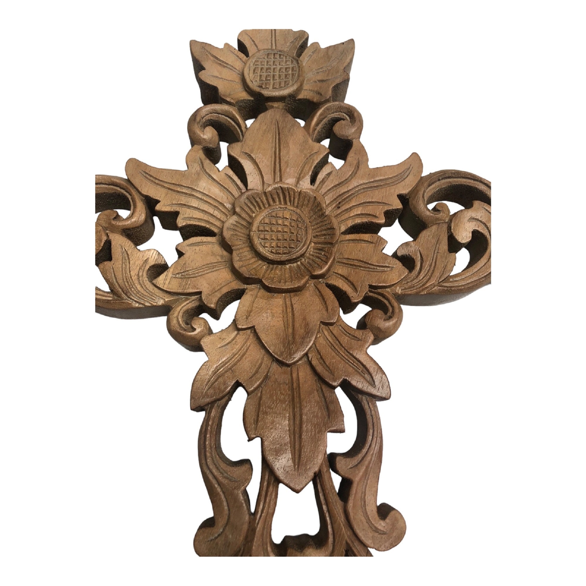 Wood Christian Cross ,hand Carved Cross ,wood Carving,hand Made ,wall ...
