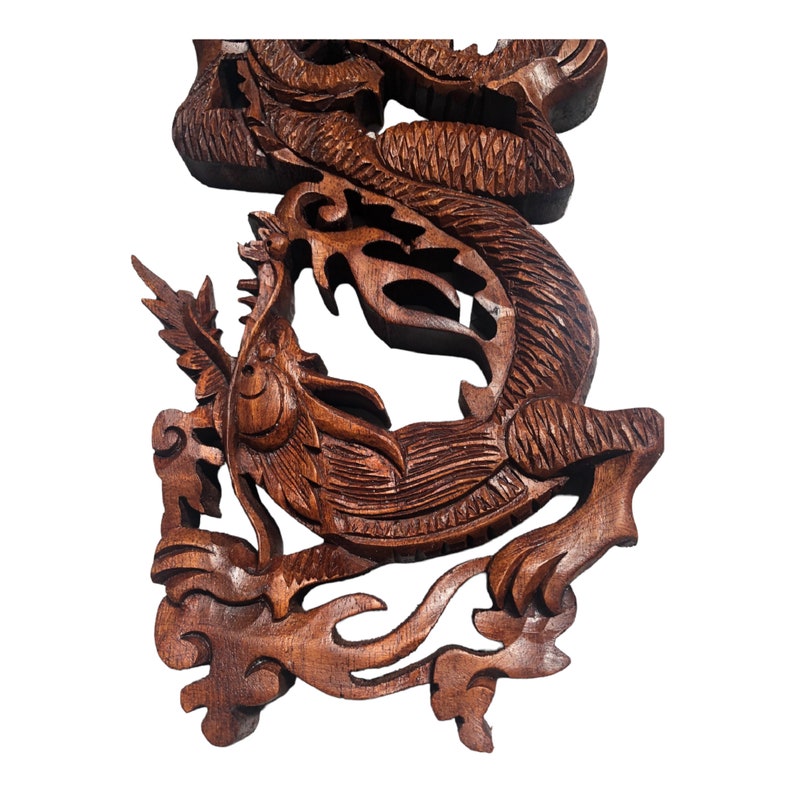 Wooden Dragon Wall Art, Fantasy, Mystical Animal, Wood Carving, Room ...