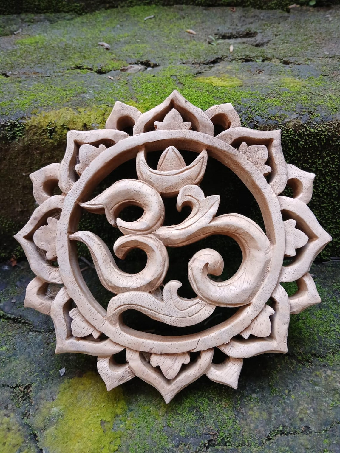 OM Symbol Wall Art,wood Carving,hand Made - Etsy