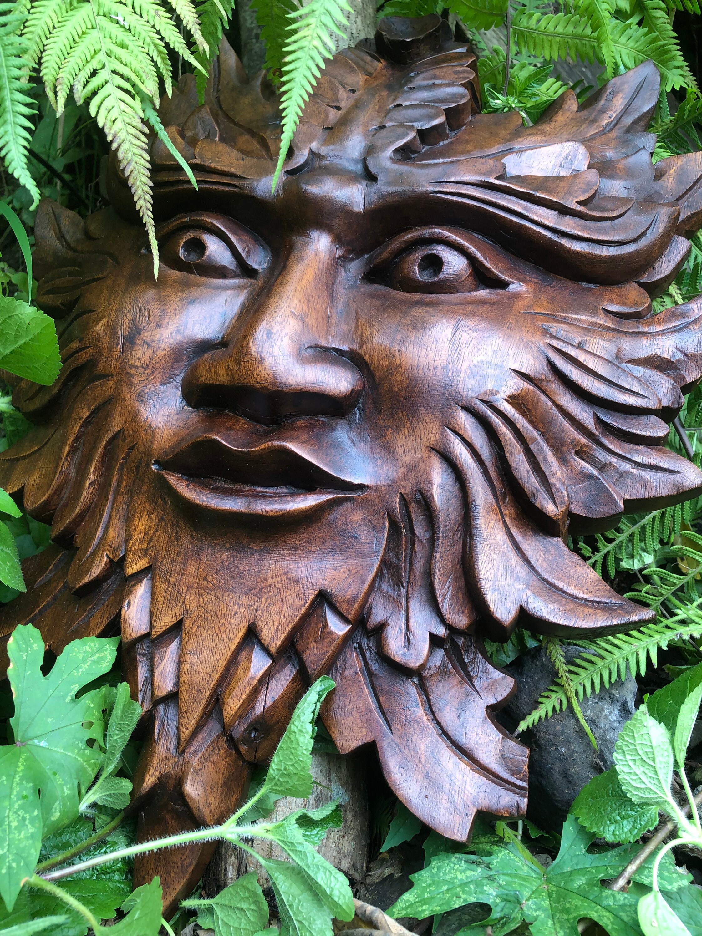 Green Man Mask leafmask Forest Lord Mask - Etsy