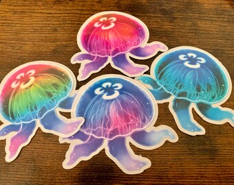 Moon Jellyfish Sticker - Etsy