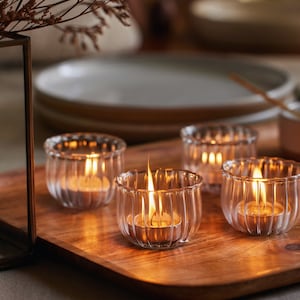 Kira Small Glass Cup, Set of 4 - Etsy