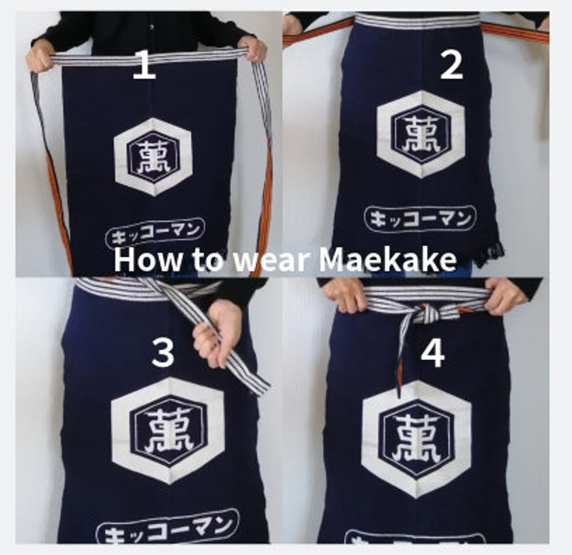 Japanese Izakaya Style/waist Wrap Apron/ Maekake/ Nihon-shu/ Edo/ Thick ...