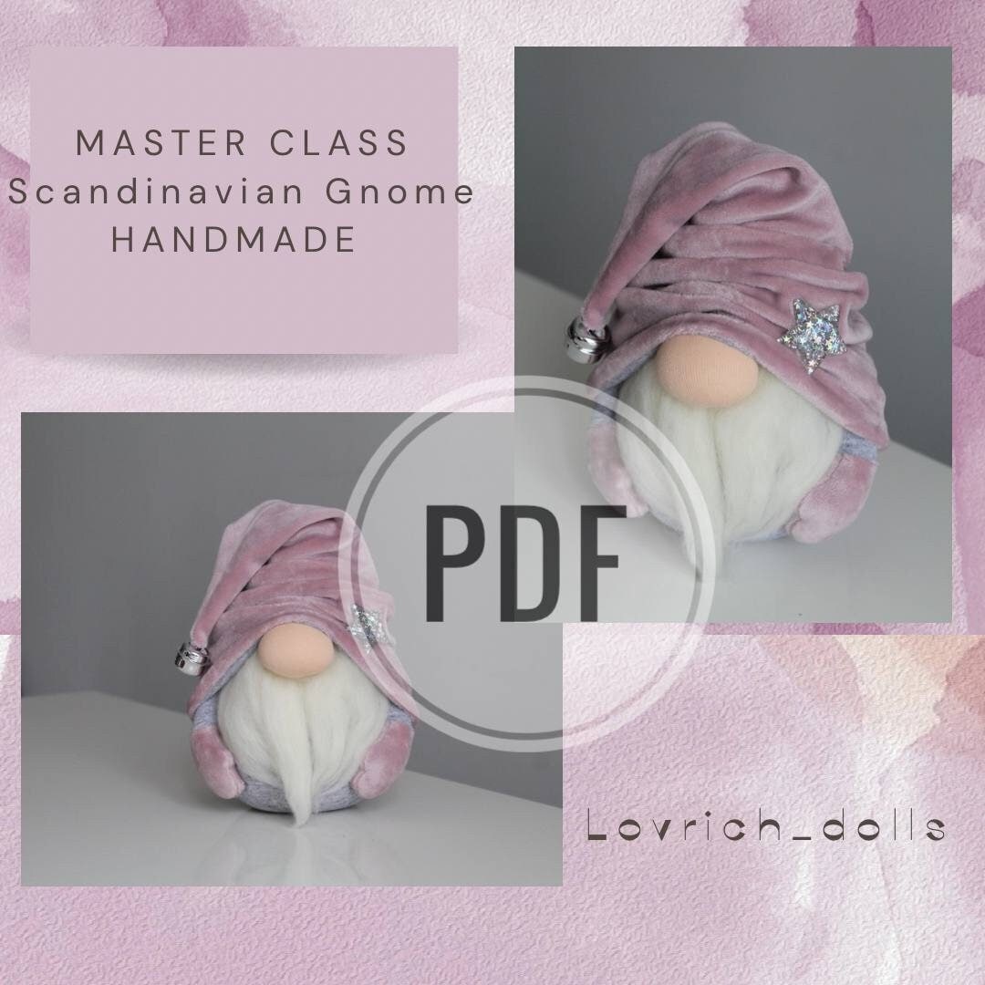 Gnome Sewing Pattern, Tutorial Patterns Gonk, Instruction Pdf, Textile ...