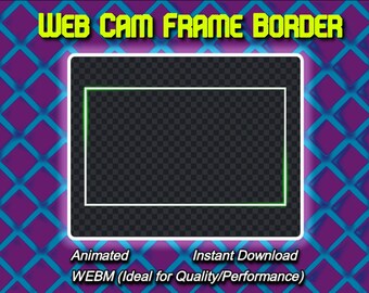 Lime Green Neon - Animated Webcam Overlay, Glowing Stream Overlay ...