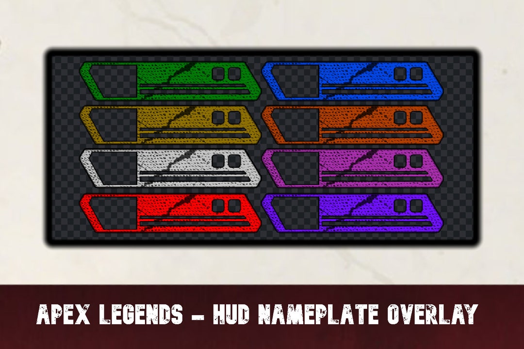 APEX HUD Nameplate Overlay Bundle X 8 Twitch Youtube Stream - Etsy