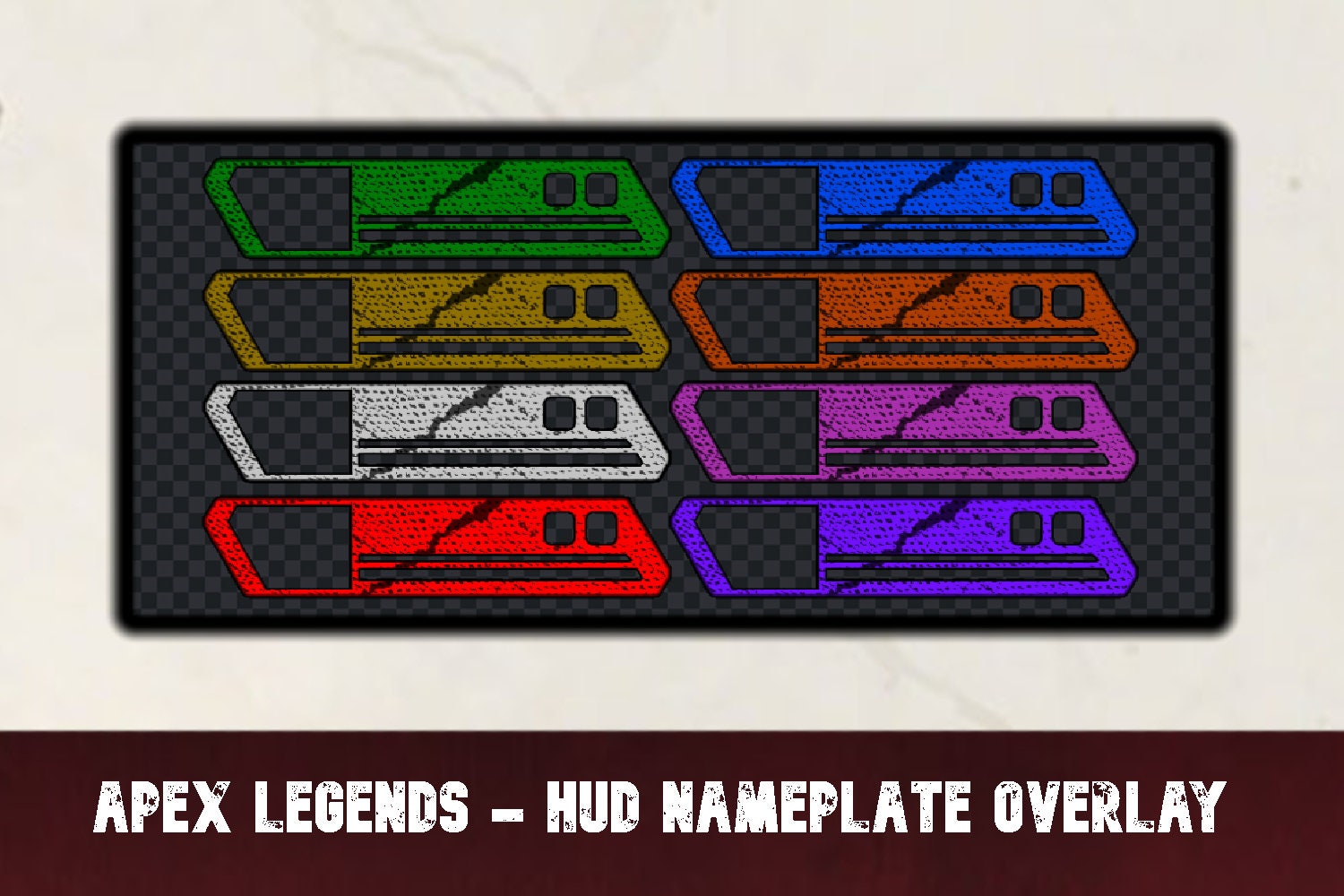 APEX HUD Nameplate Overlay Bundle X 8 Twitch Youtube Stream - Etsy