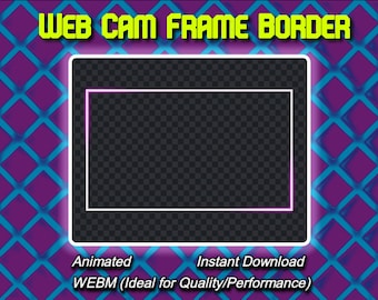 Pink Neon Glow Webcam Twitch Stream Overlay Frame - Etsy