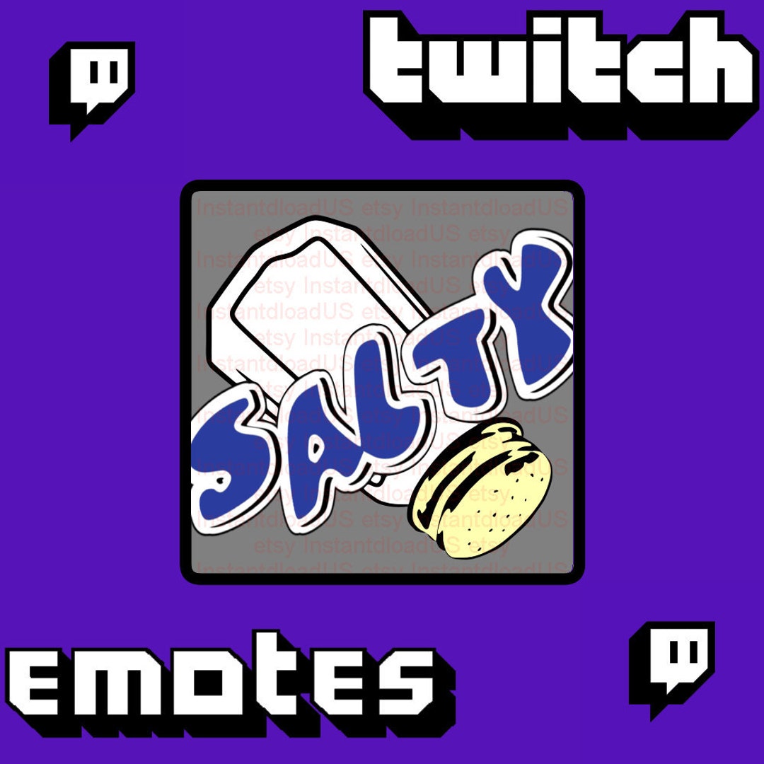 Salty PNG Twitch Sub Emote Loyalty Emote || Salt - Etsy