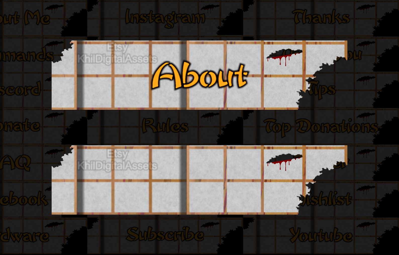 Samurai Dojo Twitch Stream Ninja Overlay | Panels | Loyalty Sub Badges ...