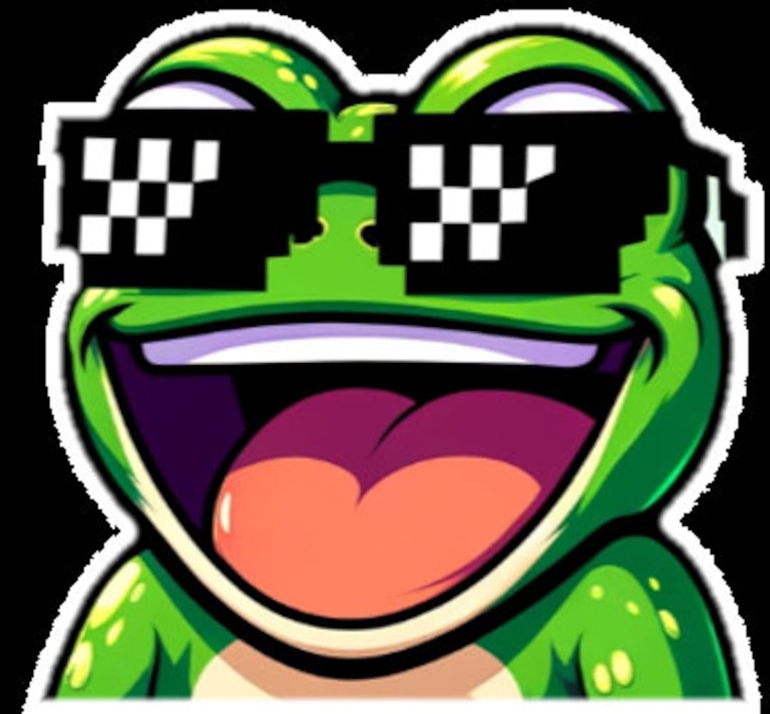 Png Frog Thug Shades Emote Twitch Kick Stream - Etsy