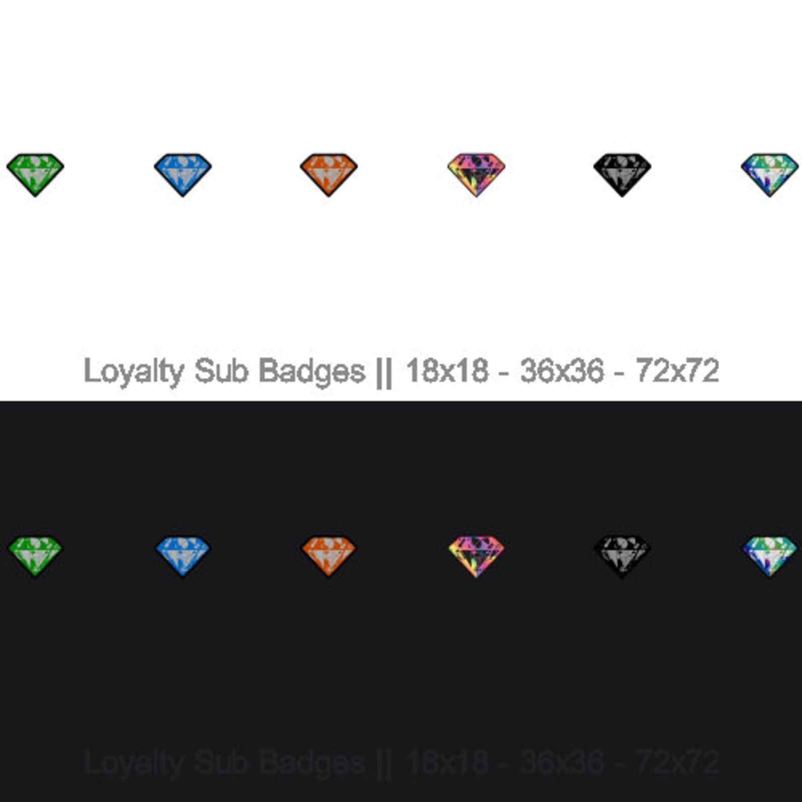 Diamonds Twitch Loyalty Badge Sub Badge - Etsy