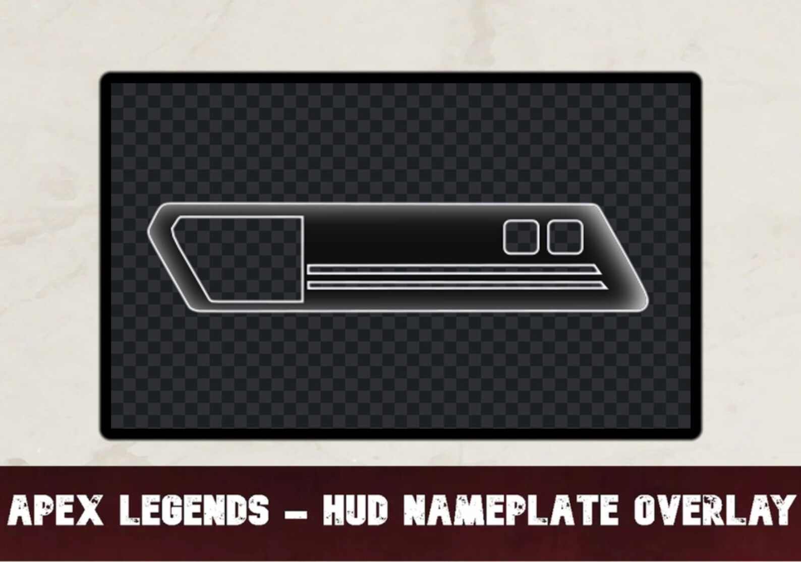 Apex Legends Name Plate Healthbar HUD Overlay Static Image Black W Apex Legends Name Plate Healthbar HUD Overlay Static Image Black W