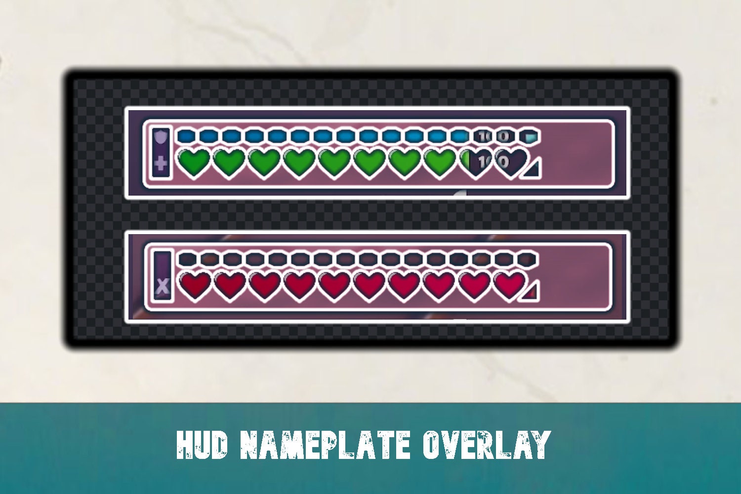 Nameplate HUD Overlay Heart - Etsy