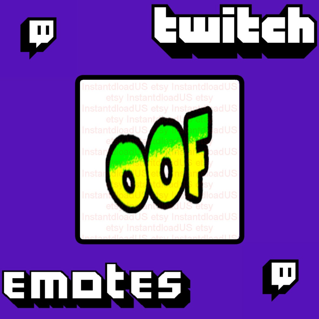 OOF Twitch Sub Emote - Twitch Emoji - Loyalty Emote - Etsy