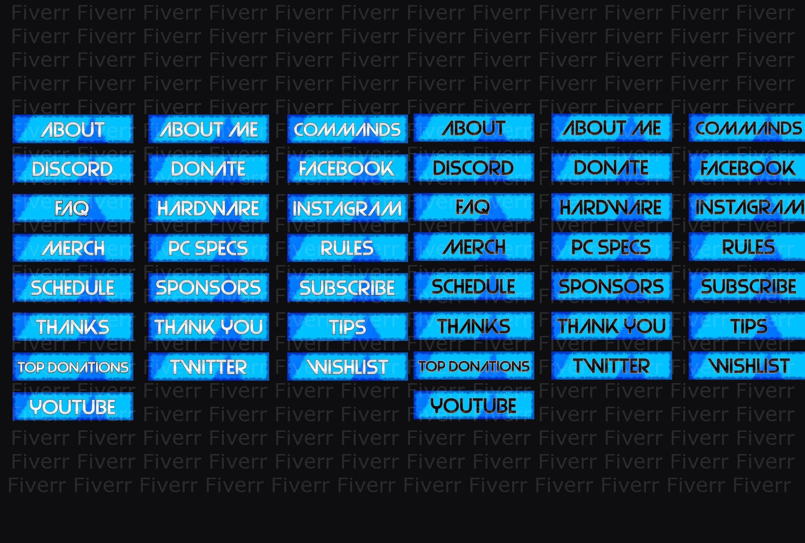 Blue Twitch Stream Panels - Etsy UK