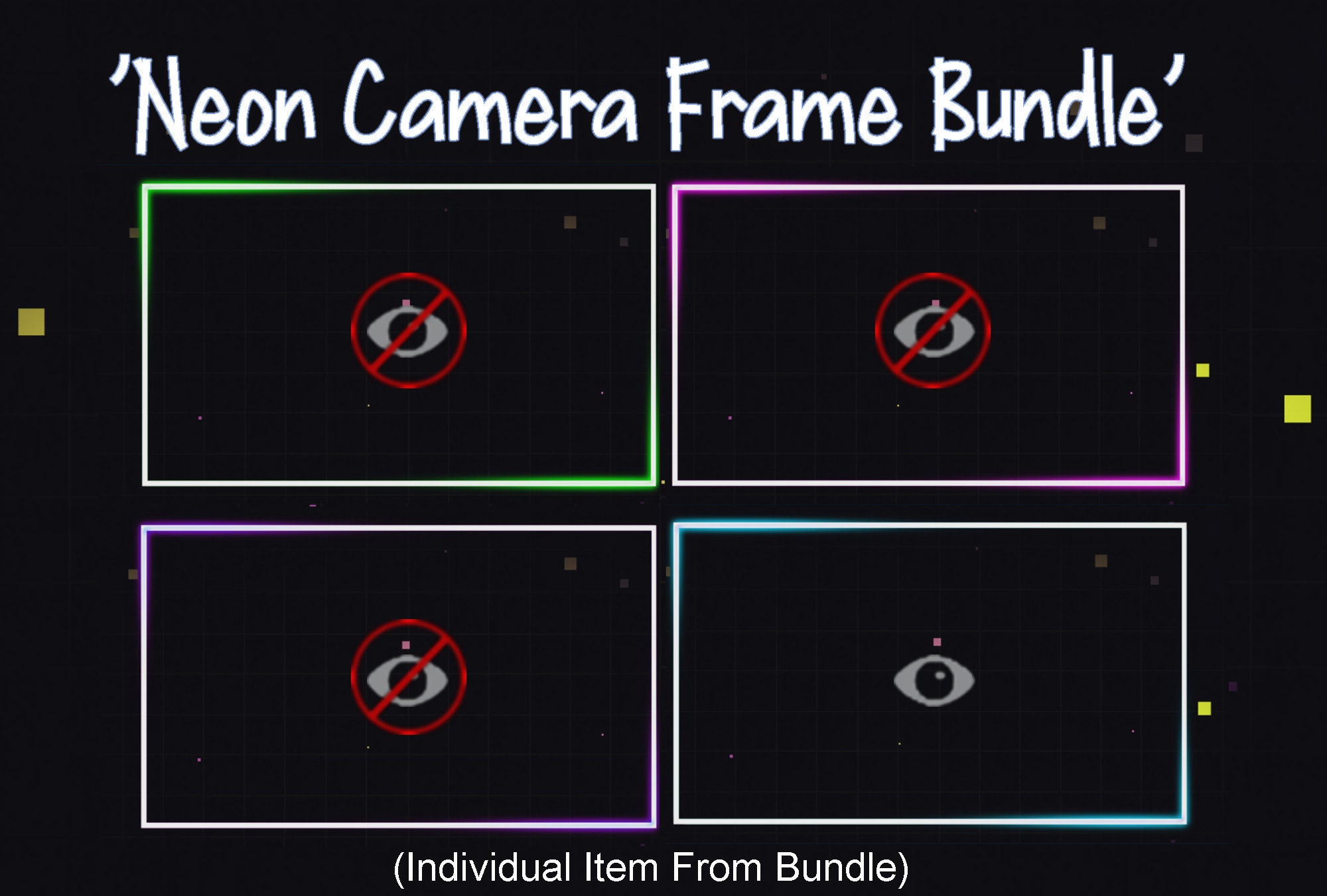 Neon Blue Glow Webcam Twitch Stream Overlay Frame - Etsy.de