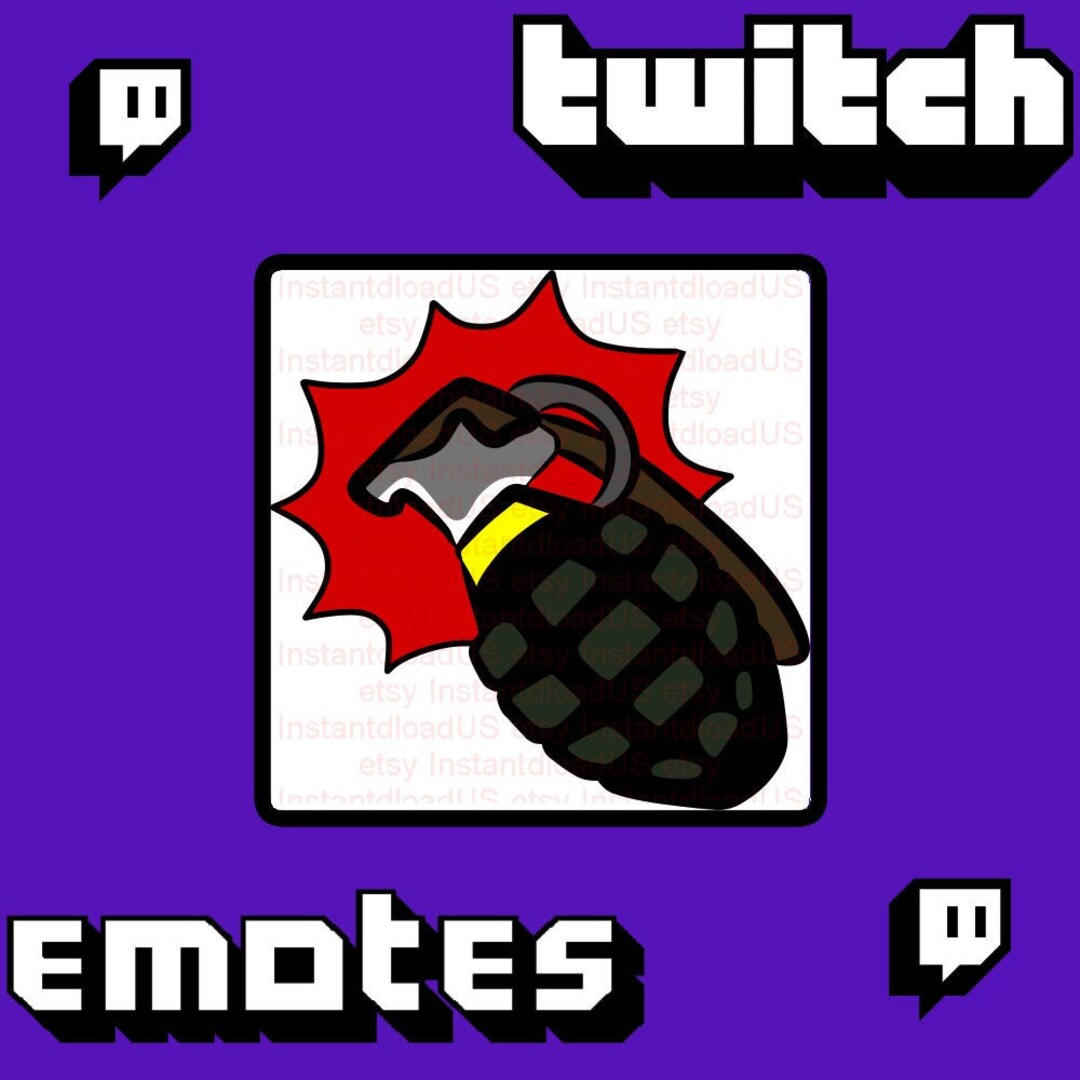 Grenade - Bomb- Twitch Loyalty Sub Emote Emoji - Etsy