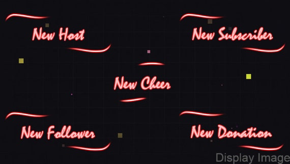 Alerts Animated Neon Red for Twitch Youtube Stream - Etsy