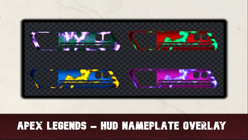 Animated APEX HUD Nameplate Healthbar Overlay Cover X4 Twitch Youtube ...