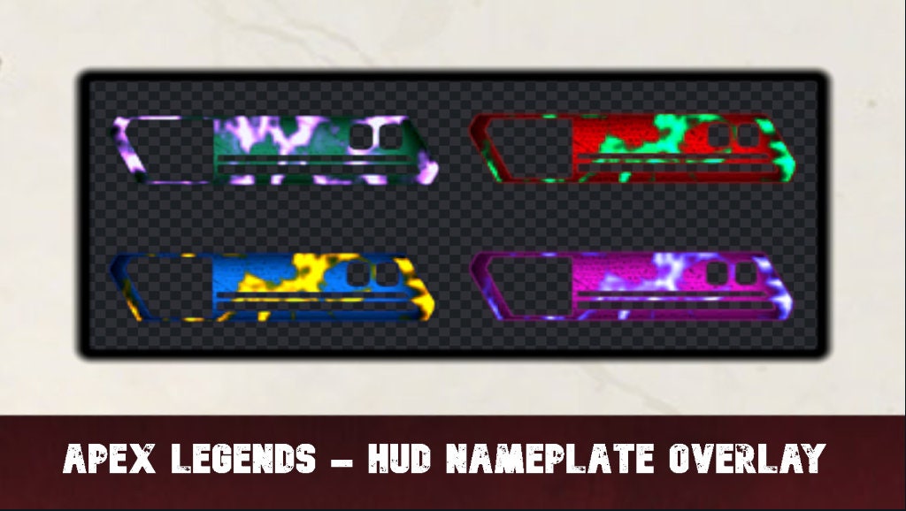 Animated APEX HUD Nameplate Healthbar Overlay Cover X4 Twitch Youtube ...