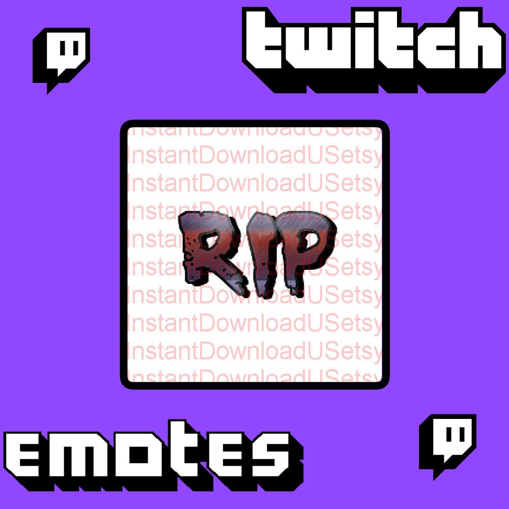 RIP - Twitch Sub Emote - Rip Emoji - PNG Transparant - Etsy Nederland