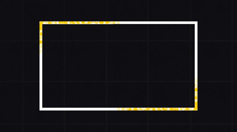 Yellow Lightning Electric Camera Webcam Frame Border Overlay for Stream ...