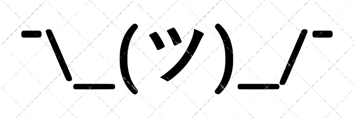 Shrug Text Emoji SVG File - Etsy