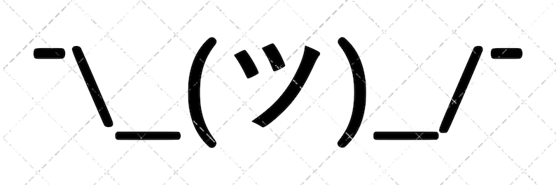 Shrug Text Emoji SVG File - Etsy Australia