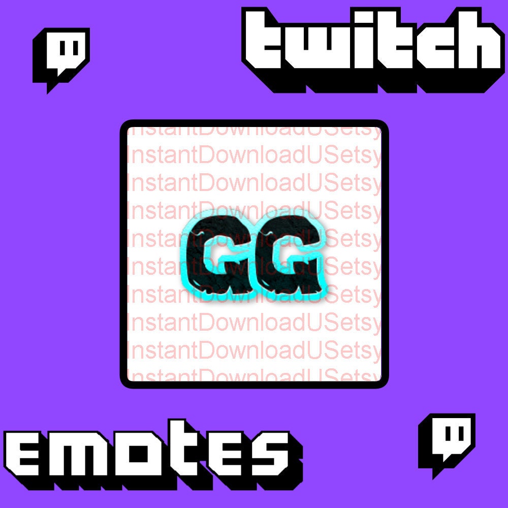 GG Get Gud Get Good Twitch Sub Emote Emoji PNG - Etsy España