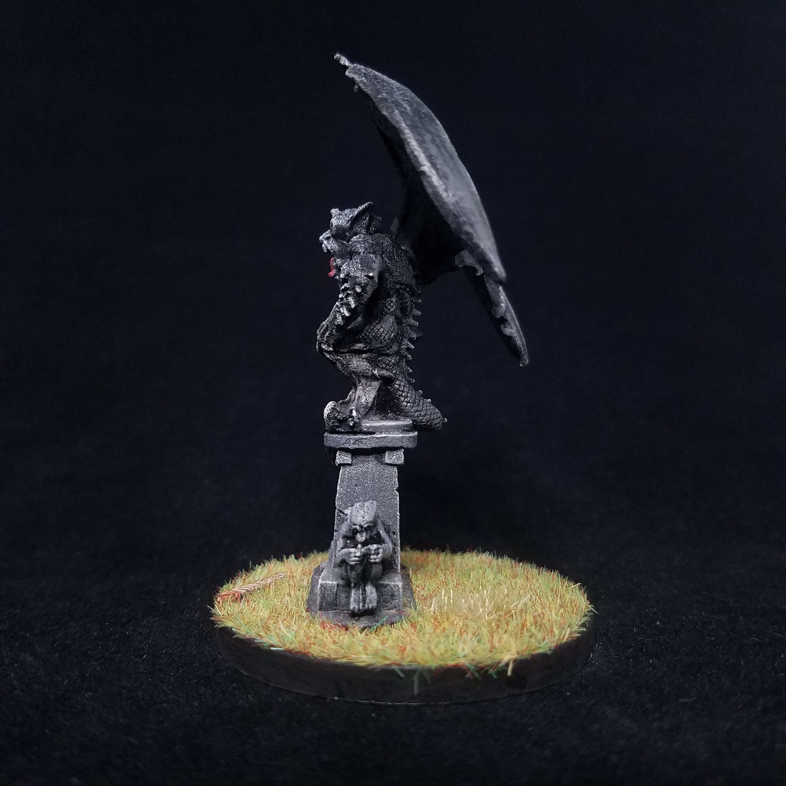 Gargoyle King on Pedestal Painted Mini (RAFM 3951) Stone Monster Grave ...