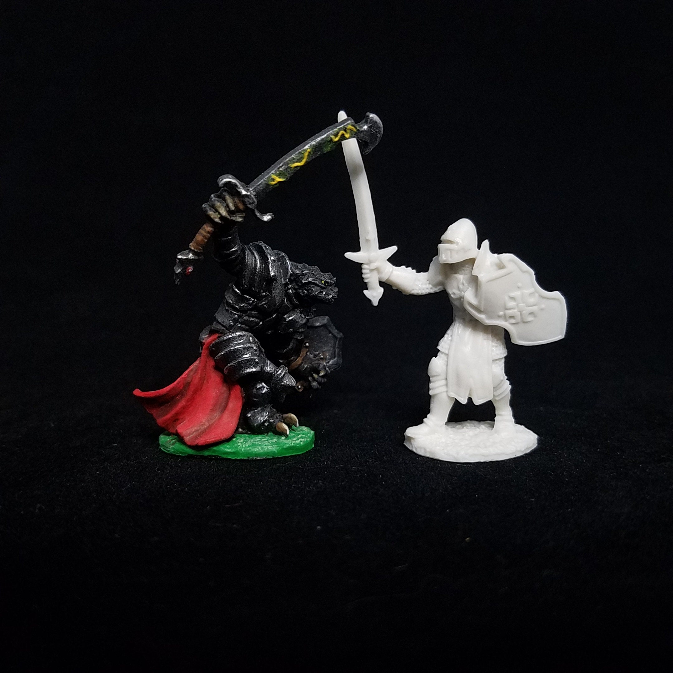 Black Dragonborn Fighter Painted Mini reaper 77060 in Plate - Etsy