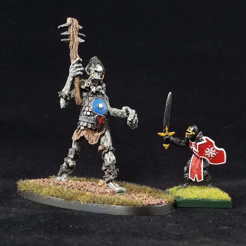 Armored Cloud Giant Painted Mini (ral Partha 31-028) Club Morningstar ...