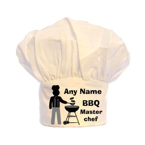 Personalised BBQ Stickman Master Chef BBQ Print Unisex Chefs Hat - Etsy UK