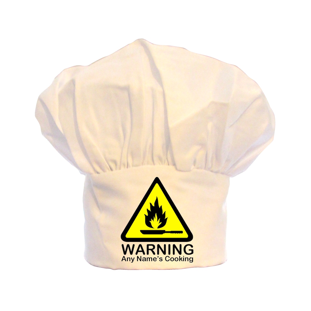 Personalised Warning Cooking Sign Print Unisex Chefs Hat - Etsy UK