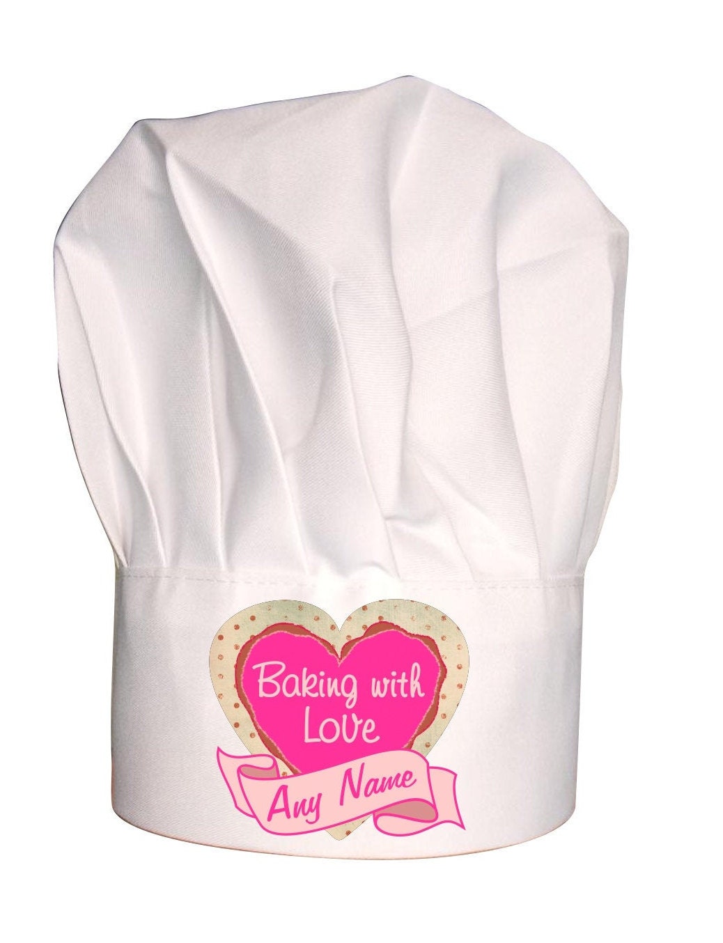 PERSONALISED Baking With Love Heart Childs Chefs Hat or Apron or Both ...