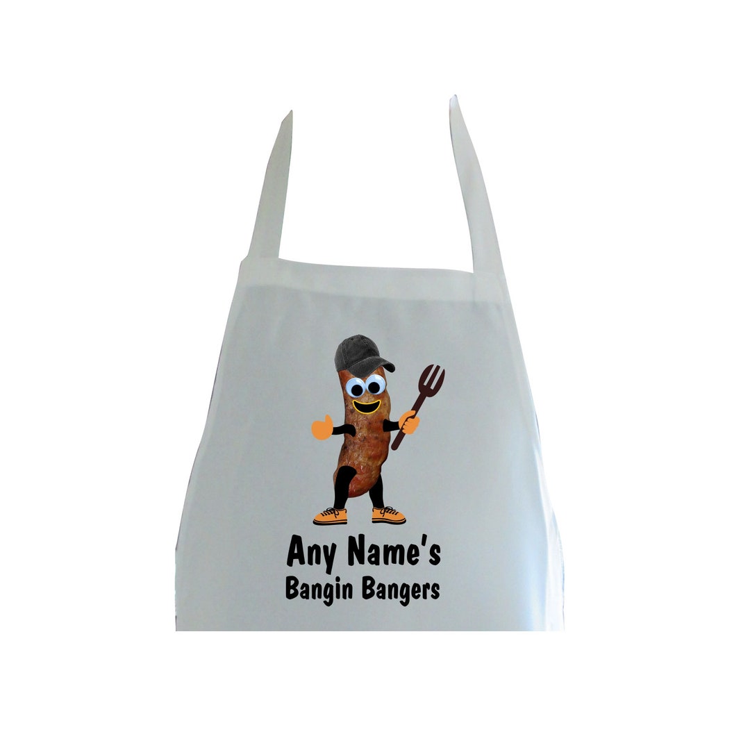 Personalised BANGING BANGERS Funny Sausage Print Apron - Etsy UK