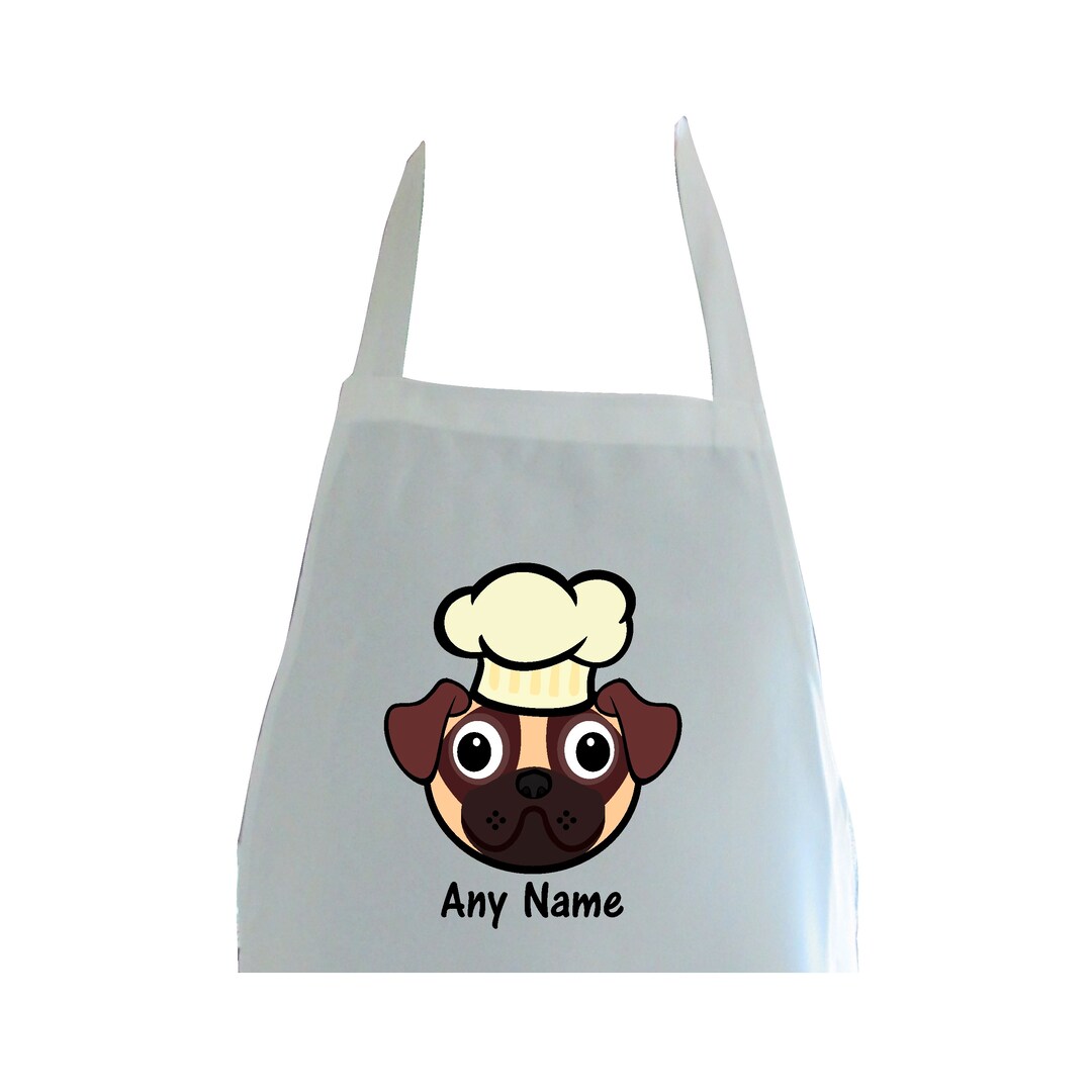 Personalised Pug Dog Chef Print Apron - Etsy