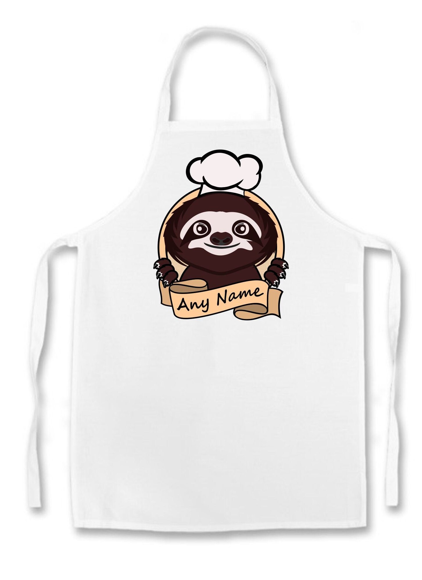 PERSONALISED Cute Sloth Chef Print Childs Chefs Hat or Apron - Etsy UK